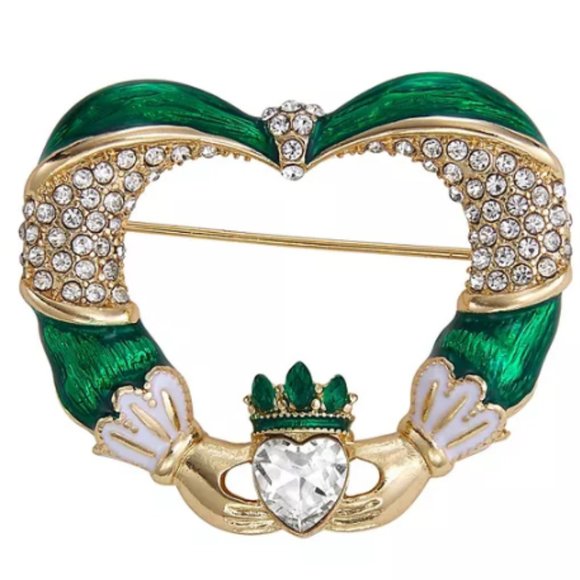 Napier | Jewelry | Napier Goldtone Irish Claddagh Pin | Poshmark